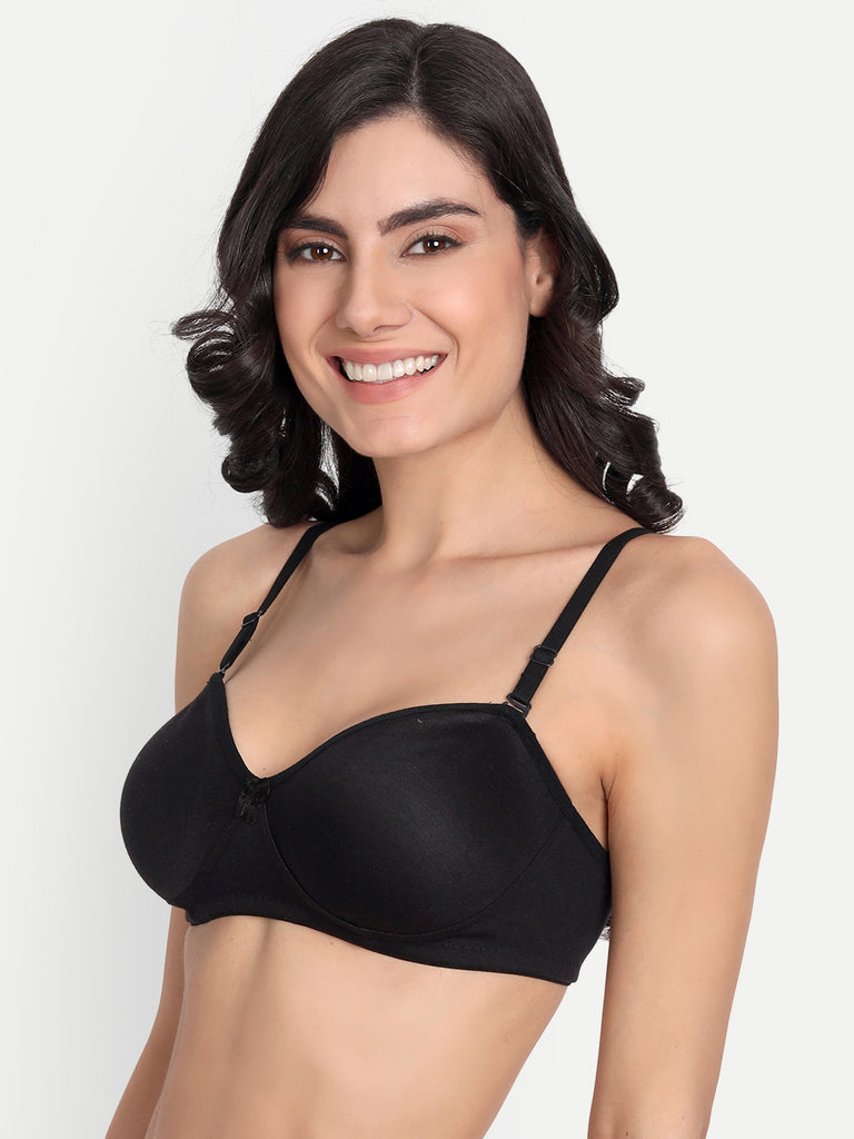 Buy Women Bra (Pack Of 2) Black: TT Bazaar
